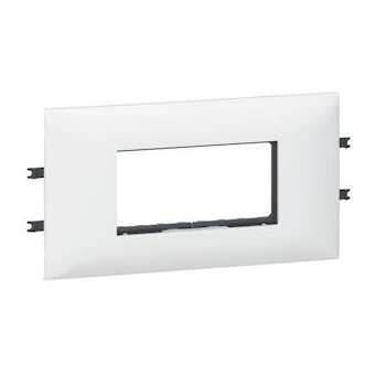 Support Mosaic 4 modules pour montage sur goulotte avec couvercle