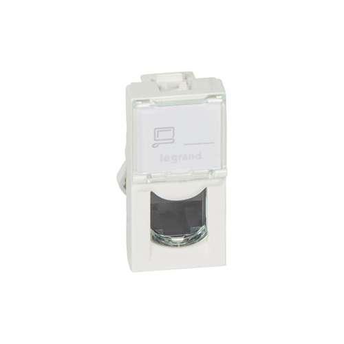 Prise RJ45 catégorie5e UTP Mosaic 1 module - blanc|Legrand-LEG076551