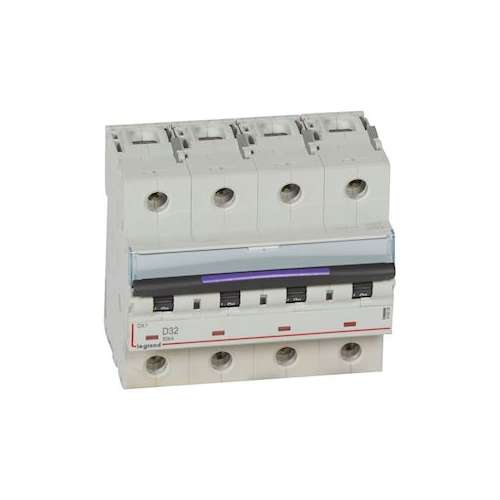 Disjoncteur DX³ 50kA arrivée haute/départ bas vis 4P 32A - courbe D