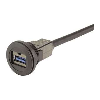 har-port USB 3.0 A-A PFT black 0,5m|Harting-HRG09454521970